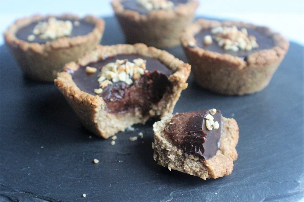 Caramel, Hazelnut & Coffee Tartlets with Chocolate Ganache – Indulging ...