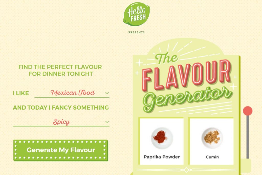 HelloFresh: Flavour Generator Challenge – Indulging Innocently Recipes ...