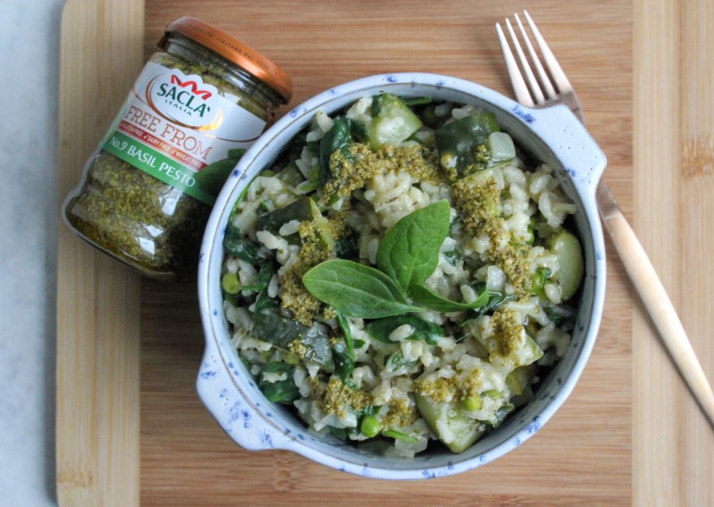 Vegan Courgette, Pea & Spinach Pesto Risotto – Indulging Innocently ...