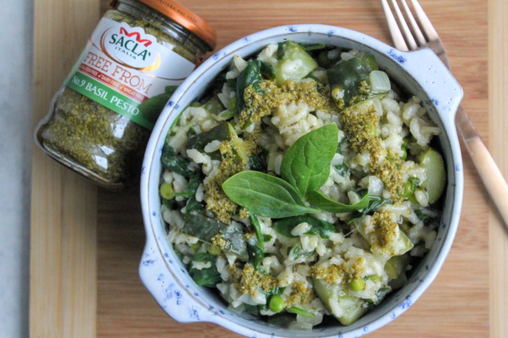 Vegan Courgette, Pea & Spinach Pesto Risotto – Indulging Innocently ...
