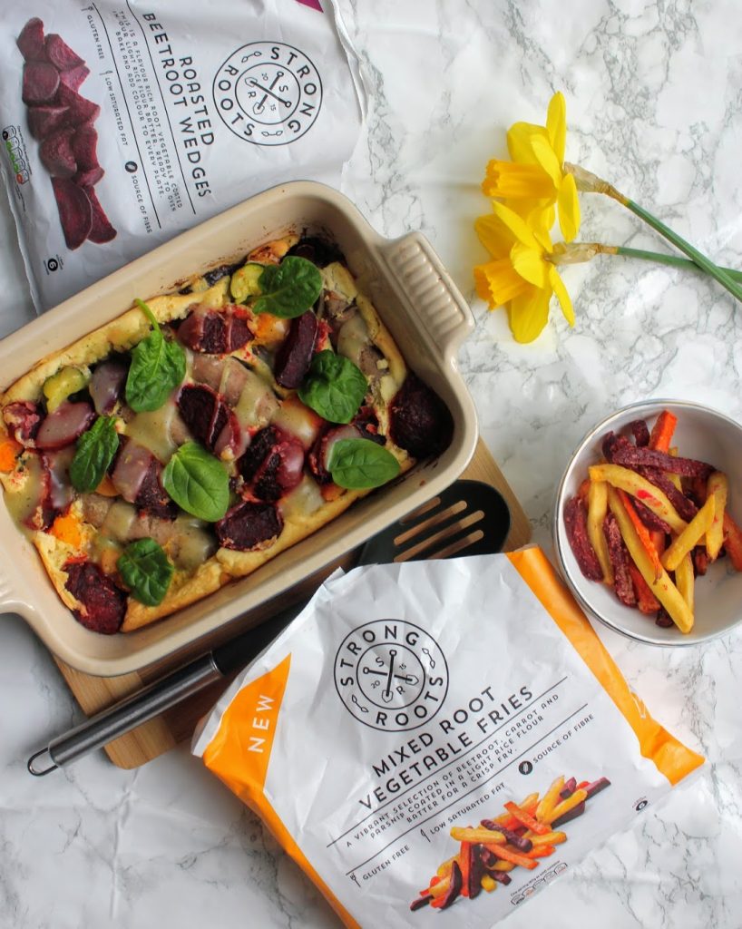 Strong Roots Easter Feast: Veggie Toad in the Hole – Indulging ...