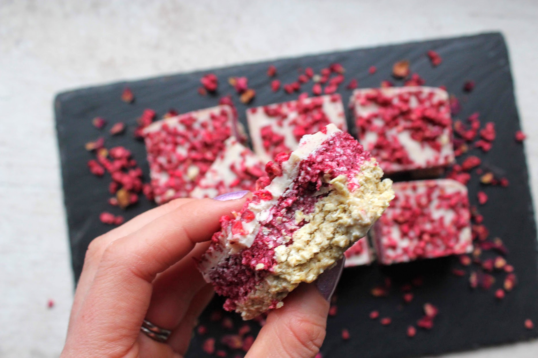 Pretty Pink Coconut & White Chocolate Bars – Indulging Innocently ...