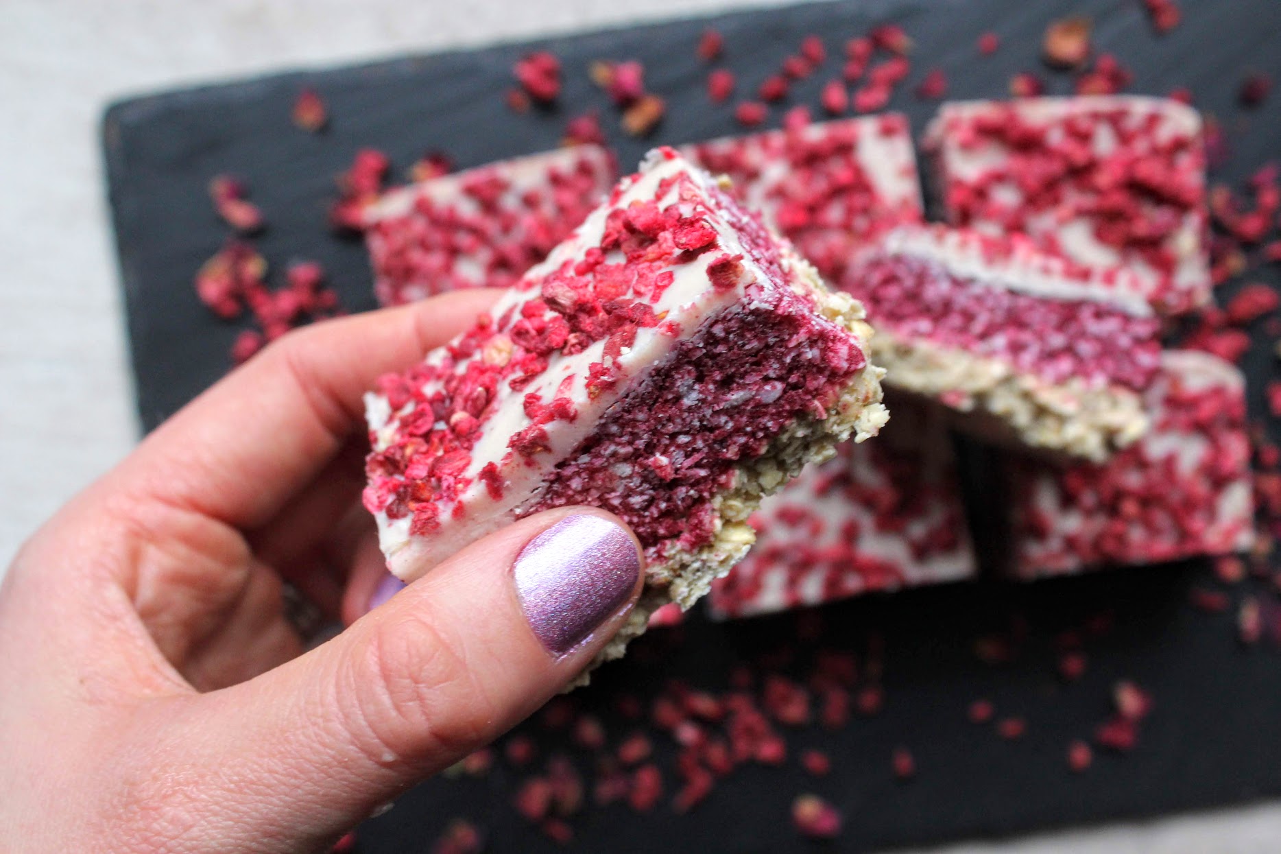 Pretty Pink Coconut & White Chocolate Bars – Indulging Innocently ...