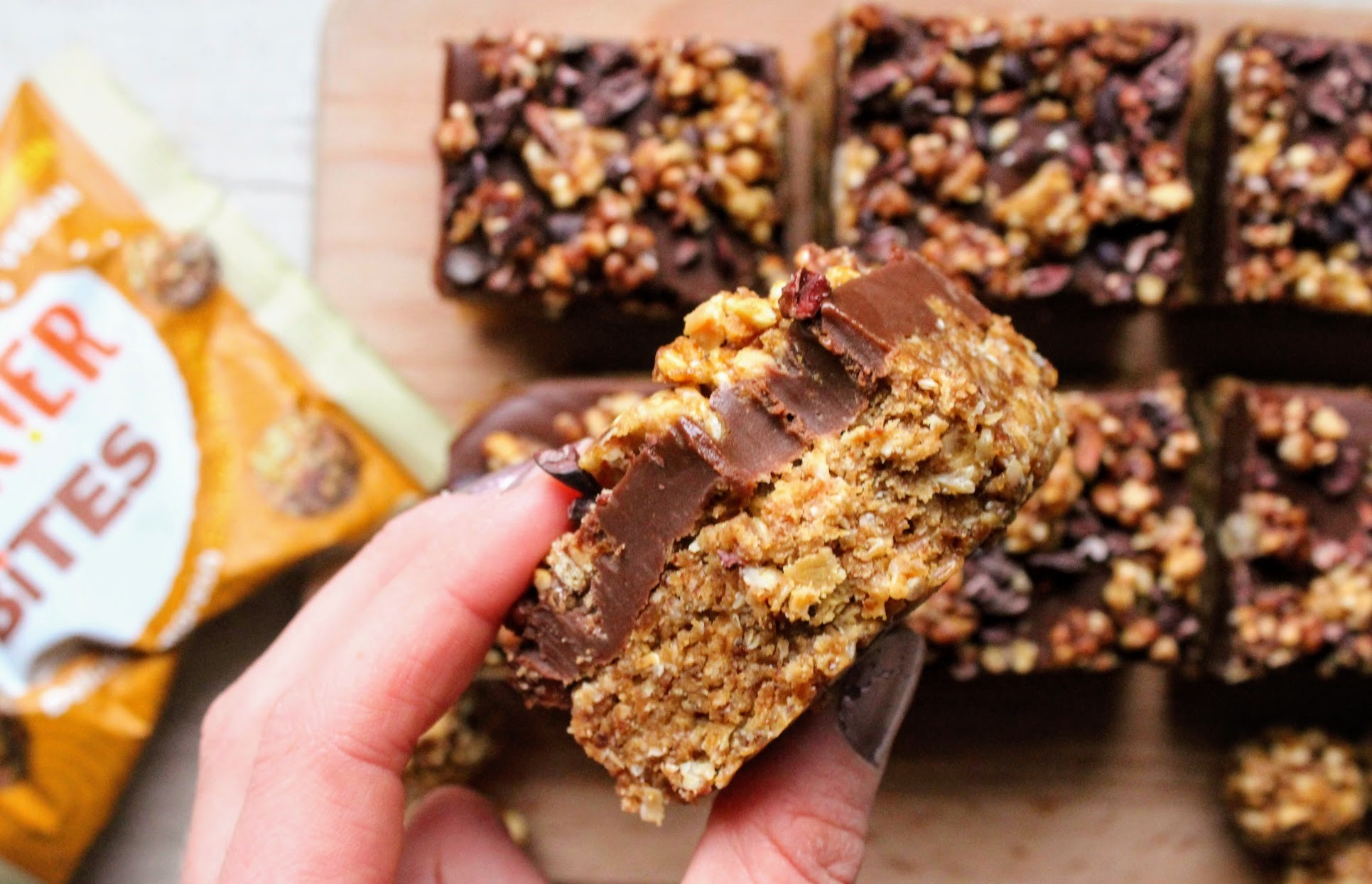 Salted Caramel, Peanut Butter & Chocolate Bites – Indulging Innocently ...