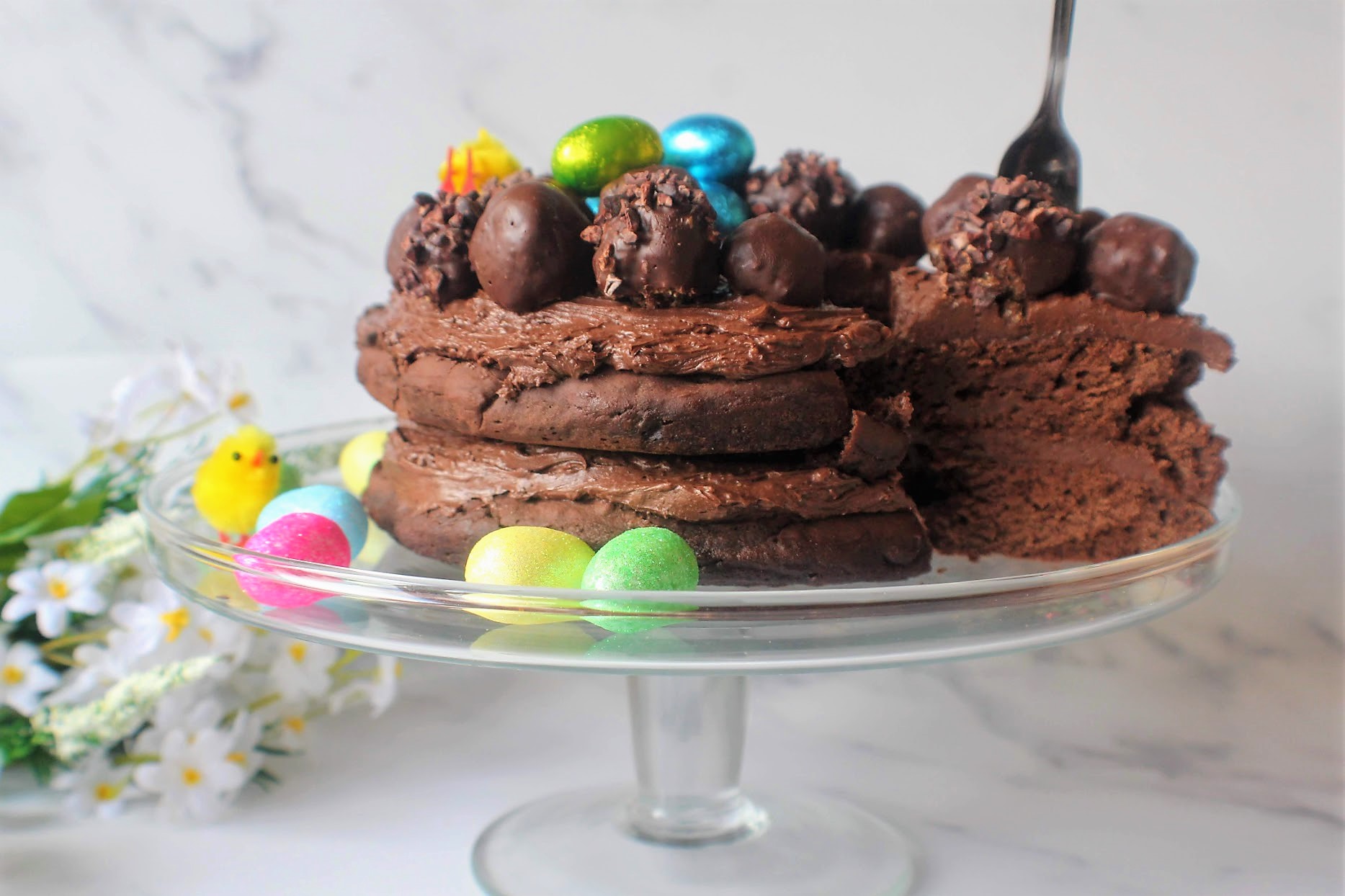 Easter Chocolate Cake – Indulging Innocently Recipes by @SpamellaB