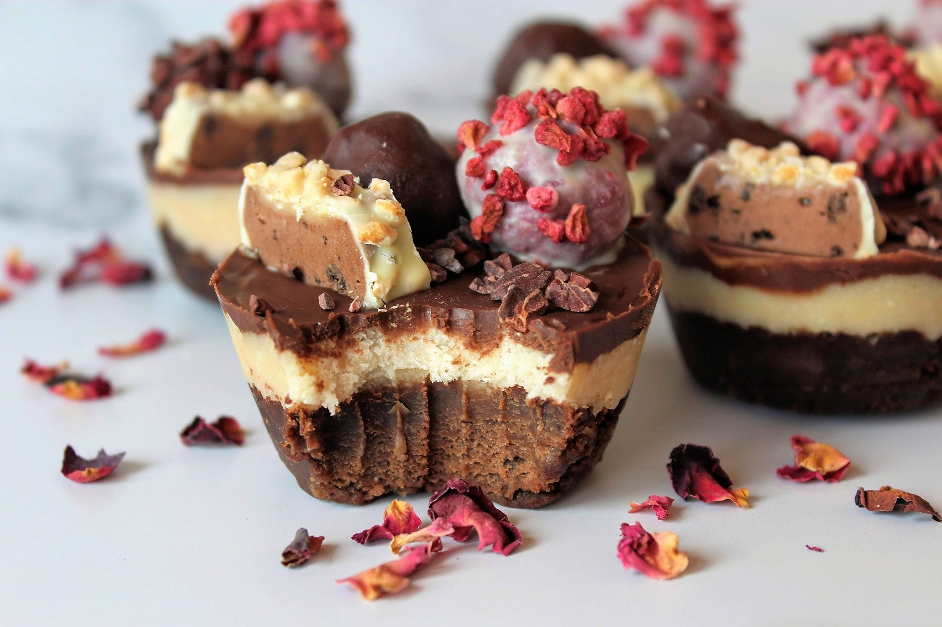 Triple Chocolate Fudge Cups – Indulging Innocently Recipes by @SpamellaB