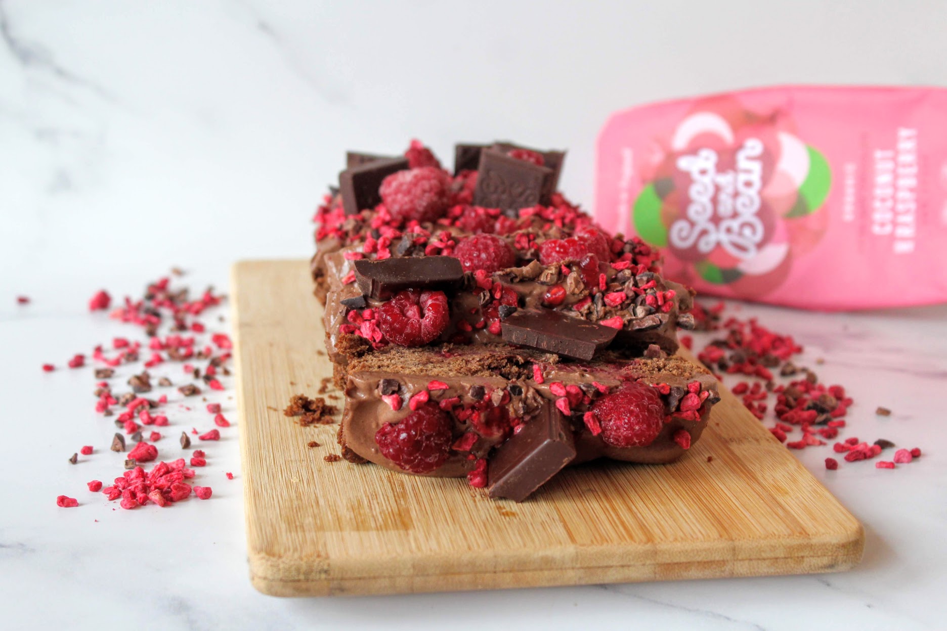 Vegan Chocolate Raspberry Loaf – Indulging Innocently Recipes by @SpamellaB