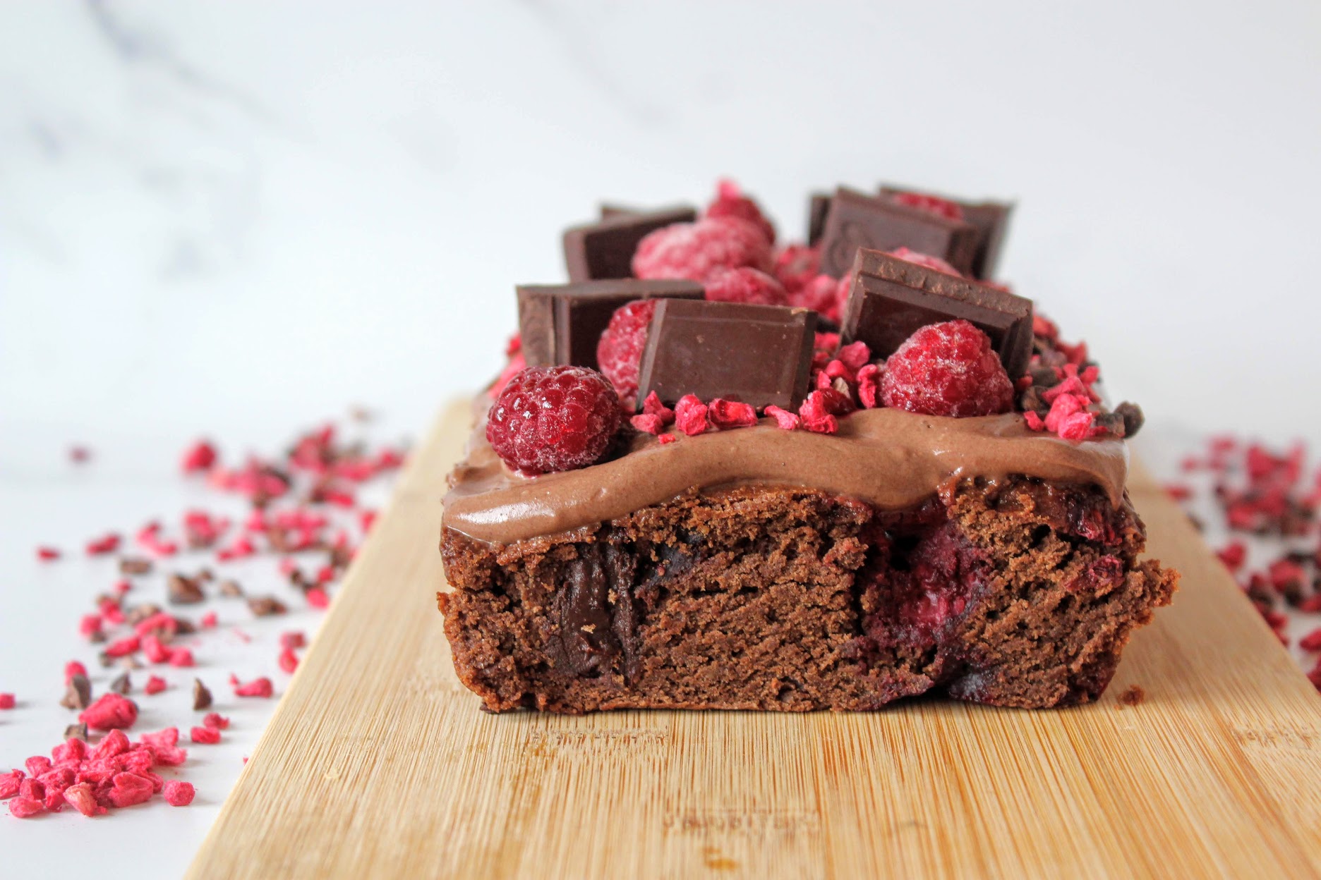 Vegan Chocolate Raspberry Loaf – Indulging Innocently Recipes by @SpamellaB