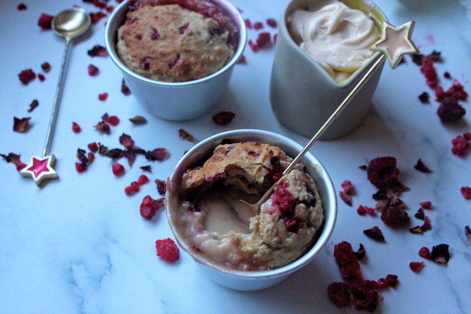 Raspberry & Banana Custard Puddings – Indulging Innocently Recipes by ...