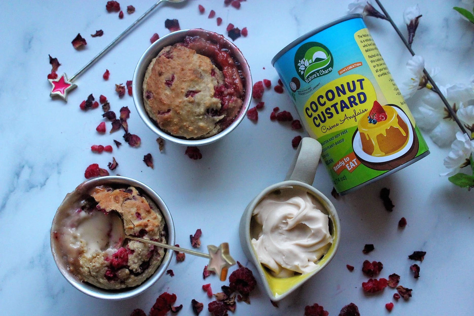 Raspberry & Banana Custard Puddings – Indulging Innocently Recipes by ...