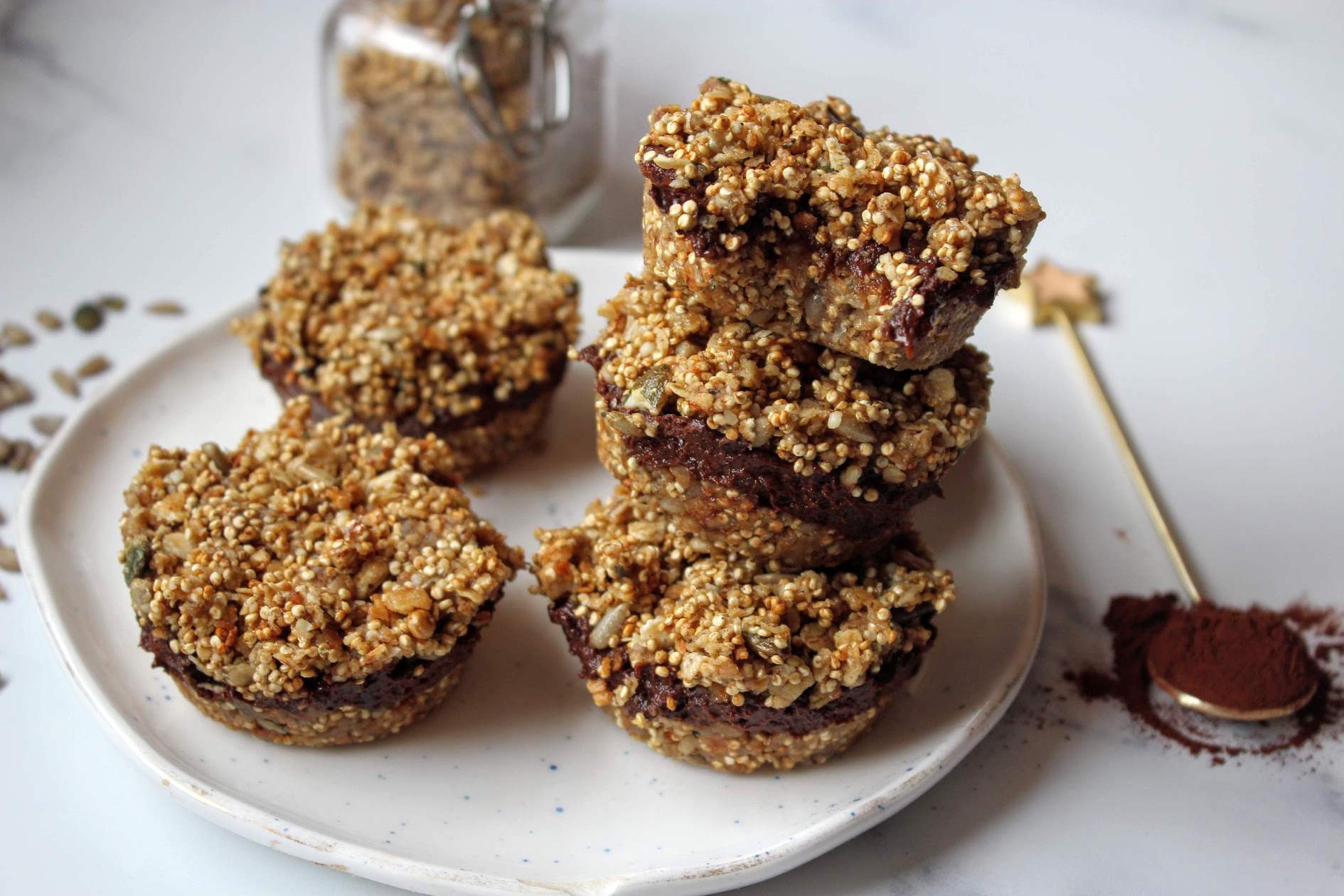 Cacao Quinoa Crunch Bites – Indulging Innocently Recipes by @SpamellaB