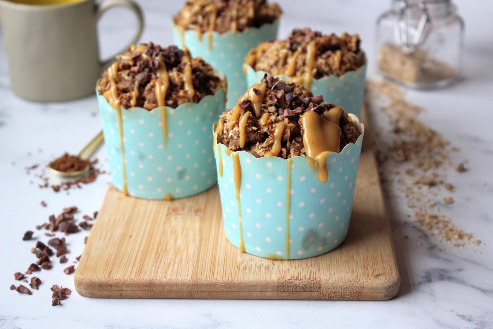 Coffee Crumble Muffins – Indulging Innocently Recipes by @SpamellaB