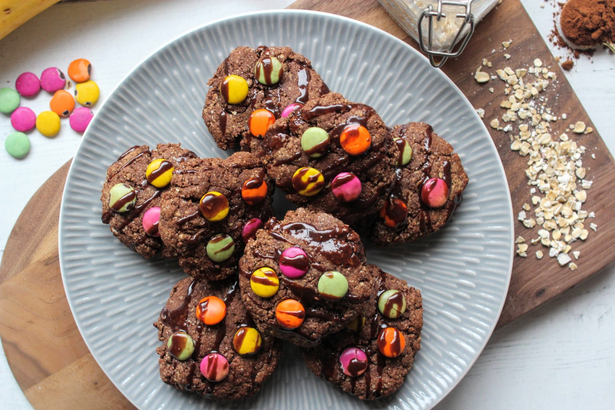 Colourful Chocolate Drop Cookies – Indulging Innocently Recipes by ...