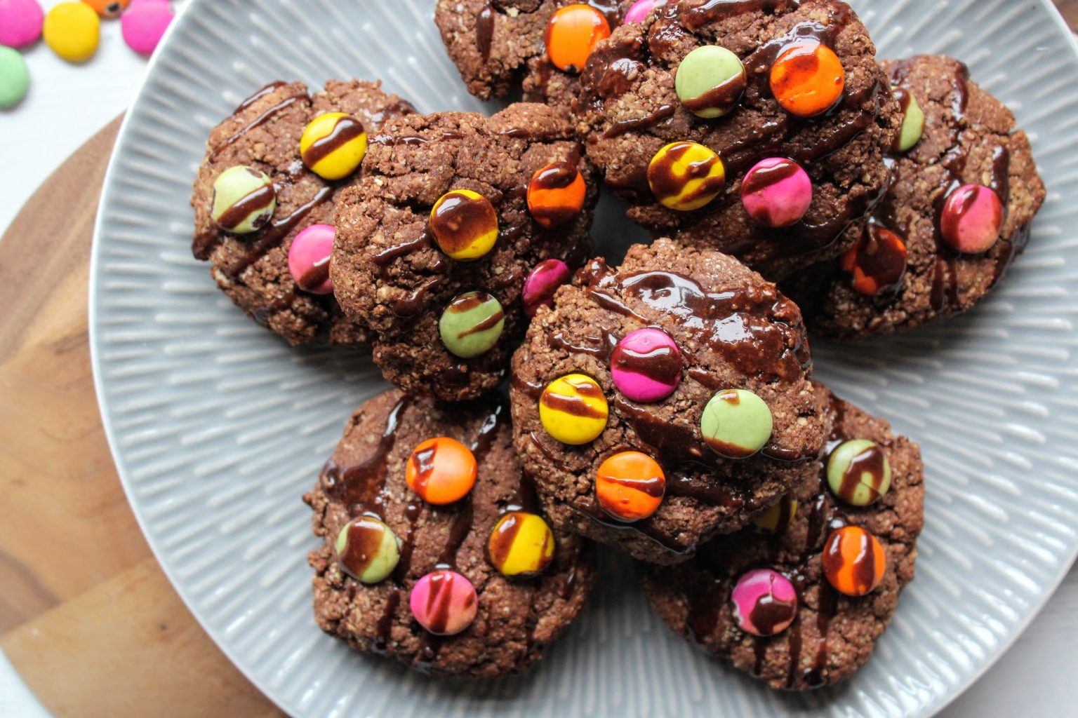 Colourful Chocolate Drop Cookies – Indulging Innocently Recipes by ...