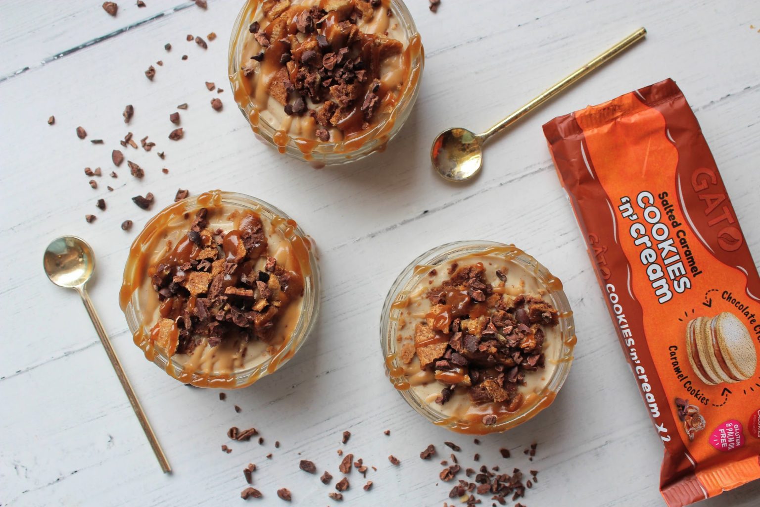 Salted Caramel Mousse Cookie Pots – Indulging Innocently Recipes by ...