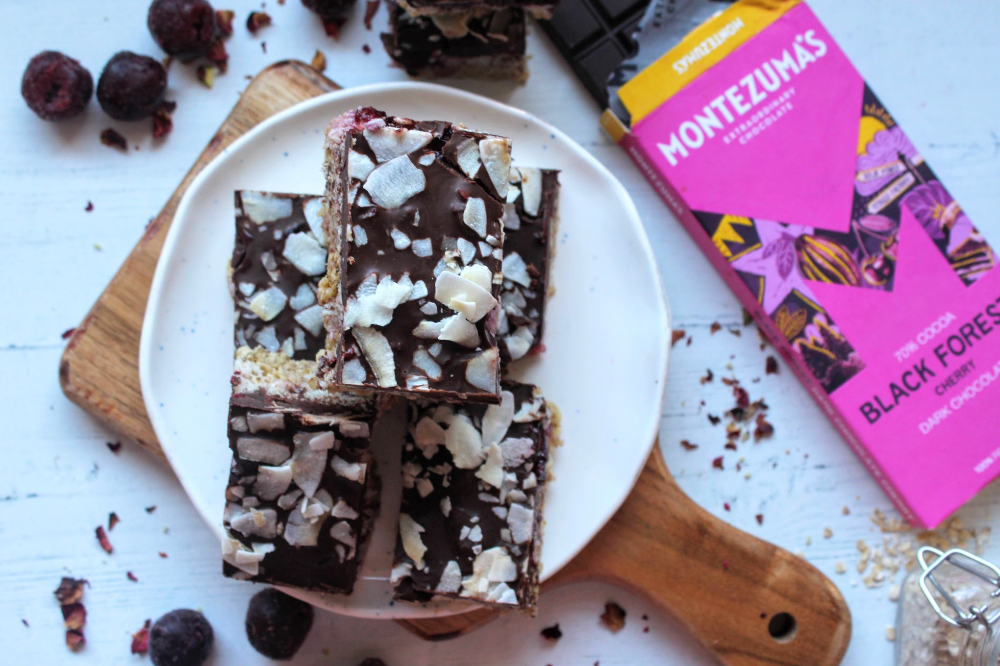 Chocolate, Cherry & Coconut Bars – Indulging Innocently Recipes by ...