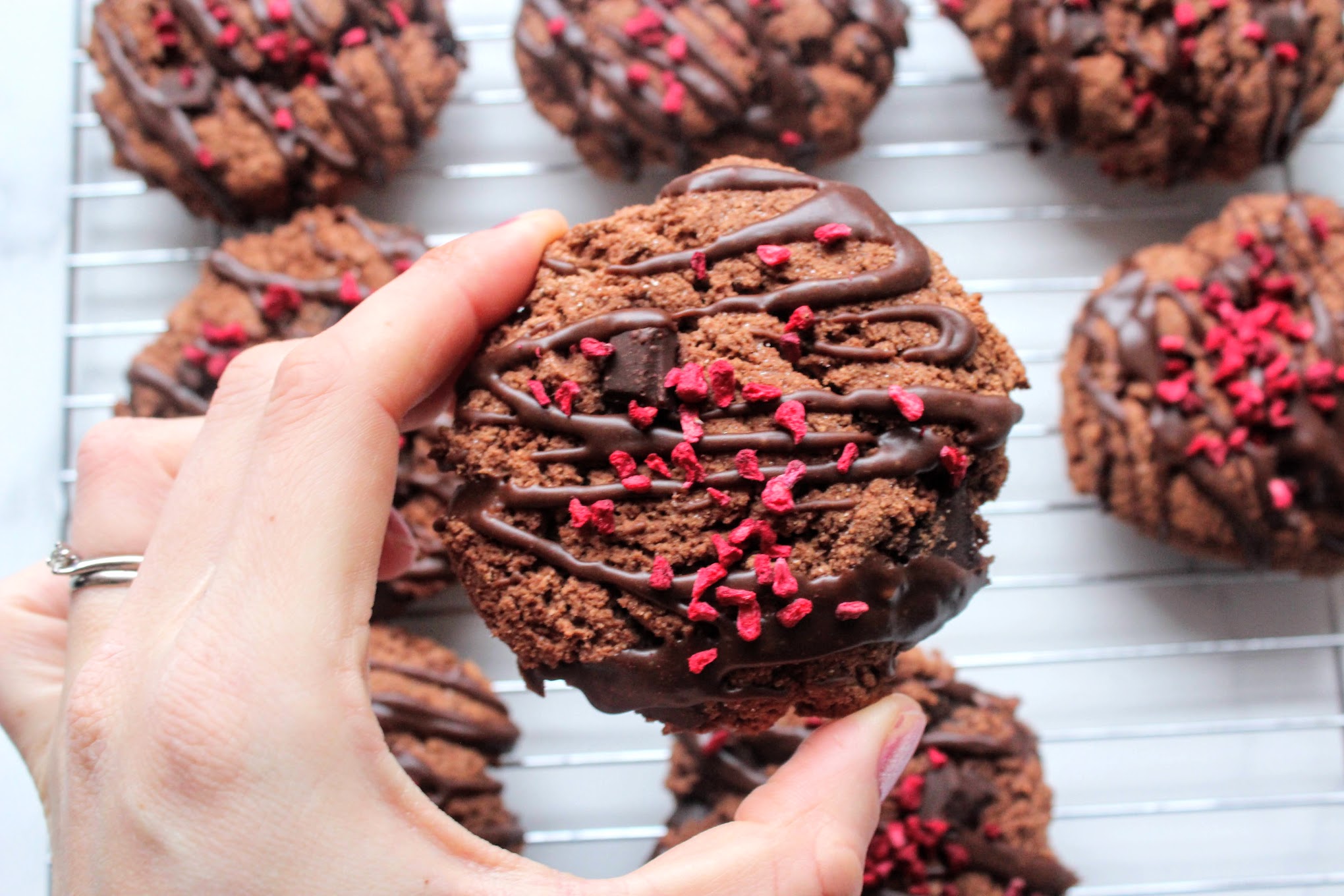 Double Chocolate Raspberry Cookies – Indulging Innocently Recipes by ...