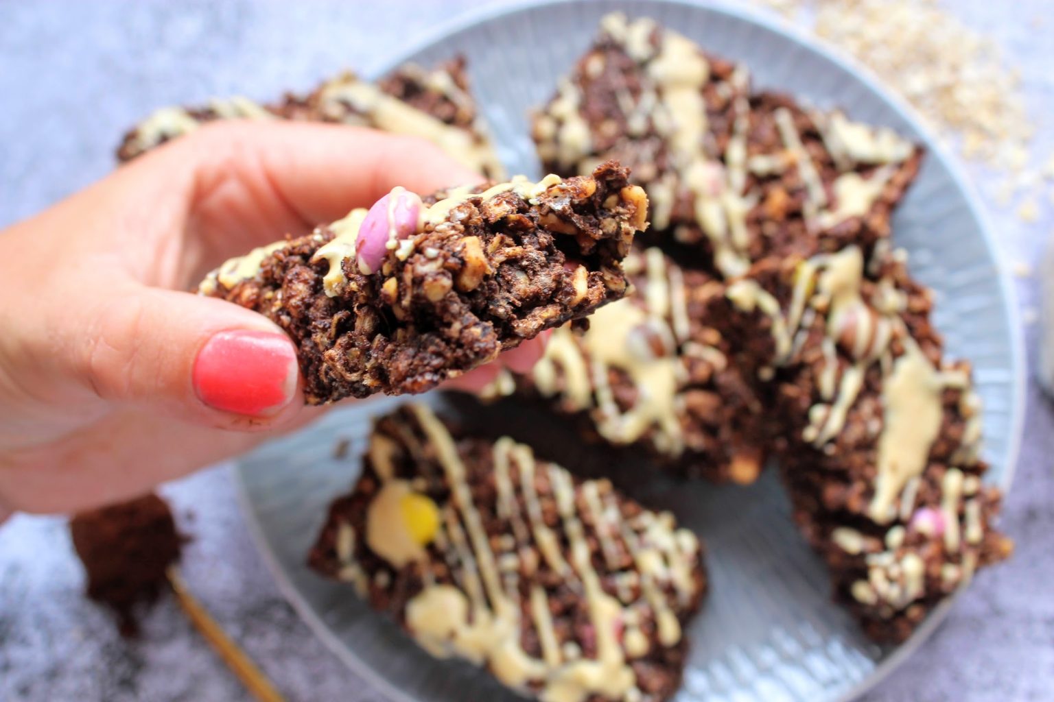 Crispy Chocolate Smartie Bars – Indulging Innocently Recipes by @SpamellaB